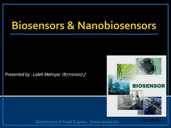Enzyme based Biosensors | PPT
