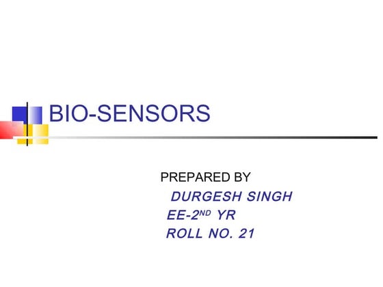 Biosensors and Their Applications | PPT