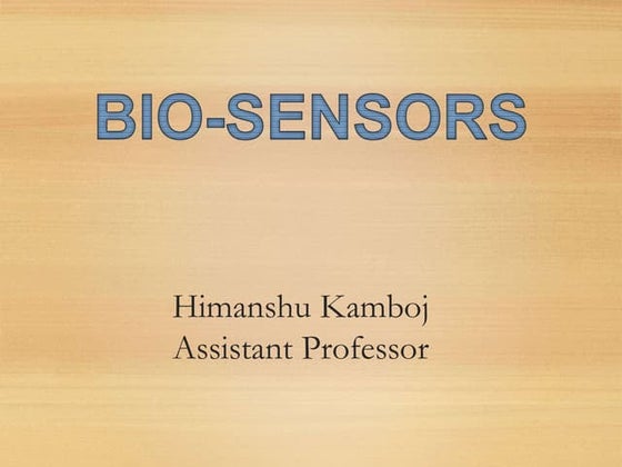 Biosensors and Their Applications | PPT