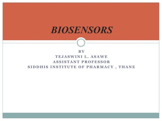 Biosensors and Their Applications | PPT