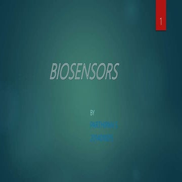 components of biosensors | PPTX