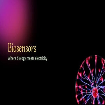 Biosensors and Enzyme electrode | PPTX