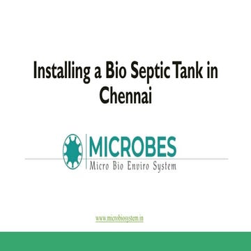 Bio Septic Tank in Chennai - Innovative Solutions by Micro Bio Enviro ...
