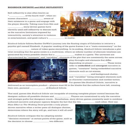 Bioshock Infinite Reading - Postmodernism | DOCX