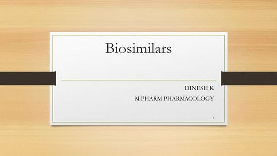 Biosimilars | PPT