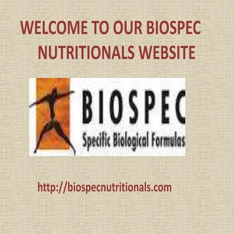 Biospec nutritionals | PPTX
