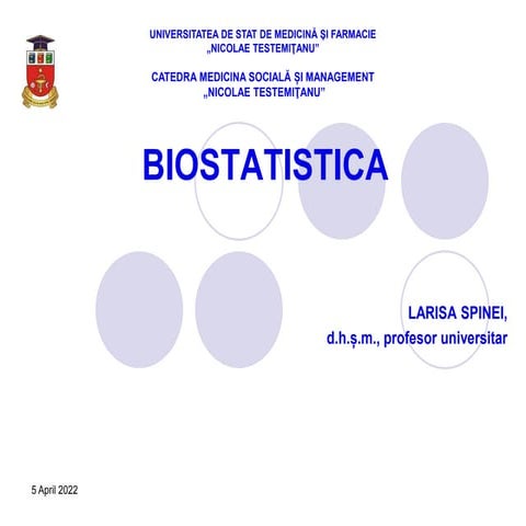 Biostatistica 57651 | PPT
