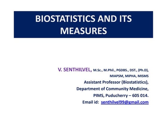 Introduction To Biostatistics And Types Of Sampling Methods Ppt