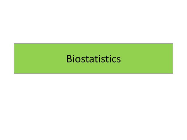 Application of bio statistics | DOCX