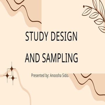 Study designs and sampling techniques, biostatistics | PPT