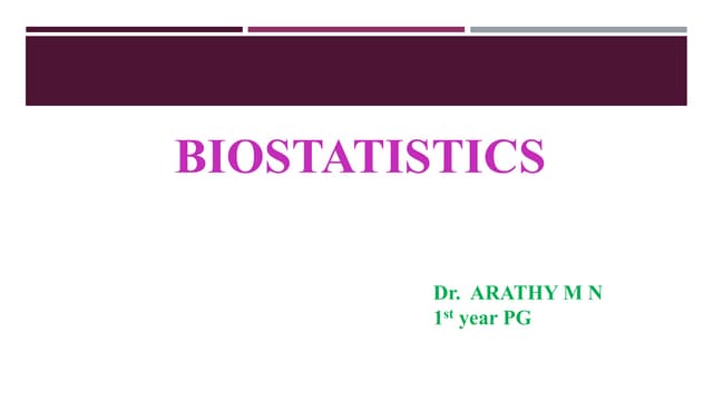 Biostatistics In Orthodontics Arathy Pptx Dental Health Diseases And Conditions
