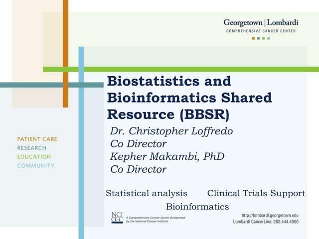 Biostatistics & Bioinformatics | PPT Biostatistics & Bioinformatics | PPT