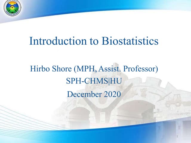 Biostatistics Introduction Pptx