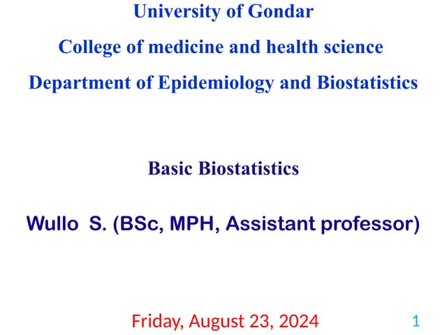 Biostatistics Pptpptx Teaching Handout Of Statistics Ppt