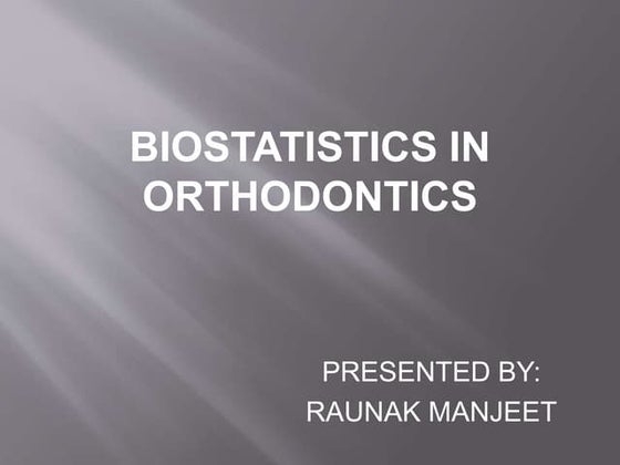 Biostatistics Lecture 1 8th Sem B.Pharm AKTU | PPTX | Science