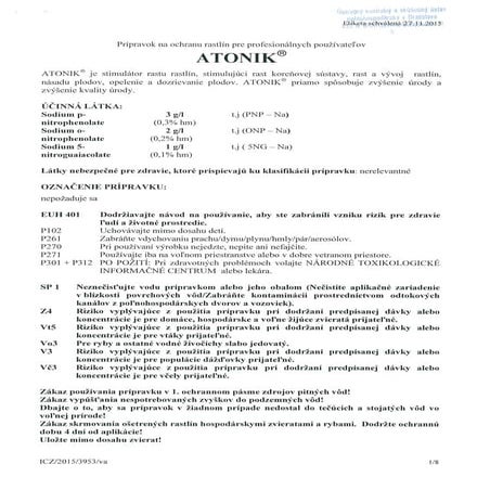 Biostimulant atonik label | PDF