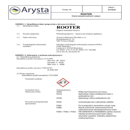 Biostimulant rooter msds | PDF