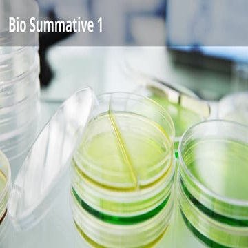 Biology One First Cell Summative 1 Pptx