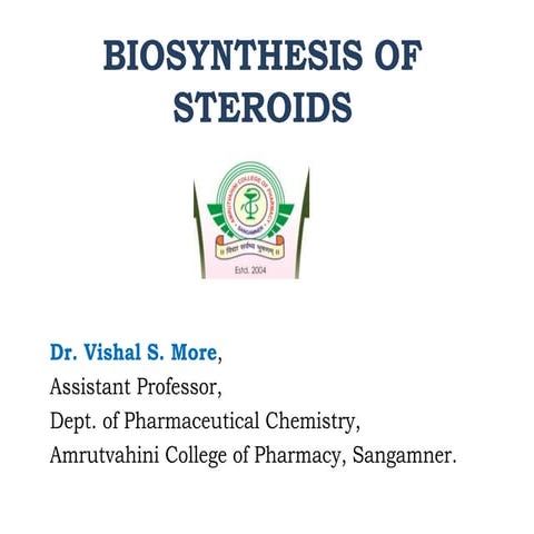 Biosynthesis Of Steroids Ppt