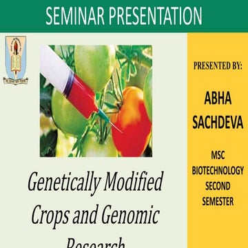 genetically modified crops | PPTX