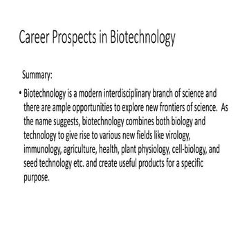 Biotechnology courses | PPT