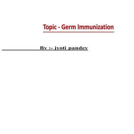 germ immunization | DOCX