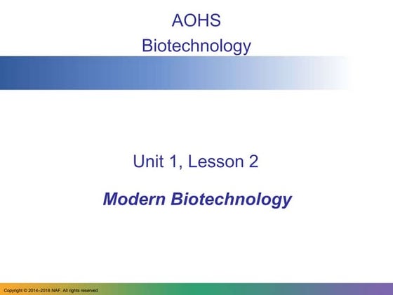 Traditional vs modern biotechnology | DOCX | Biotech and Biomedical ...