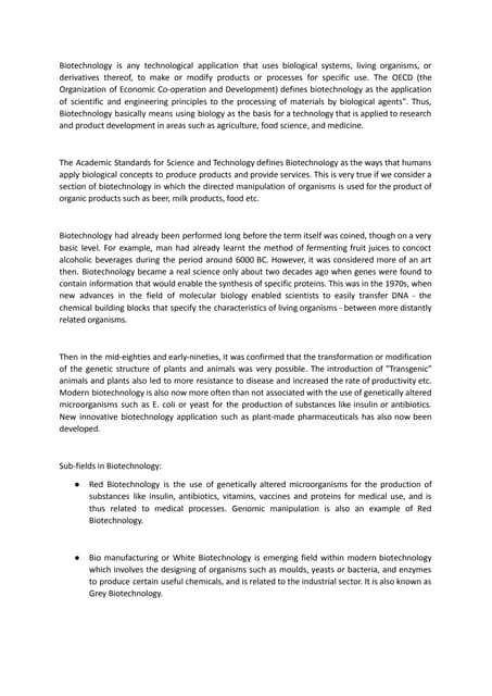 Biotechnology and its types | PPTX | Biotech and Biomedical Industry ...