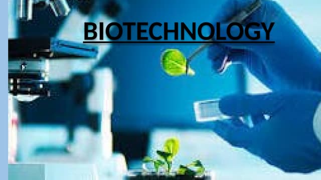 Applications of biotechnology | PPT
