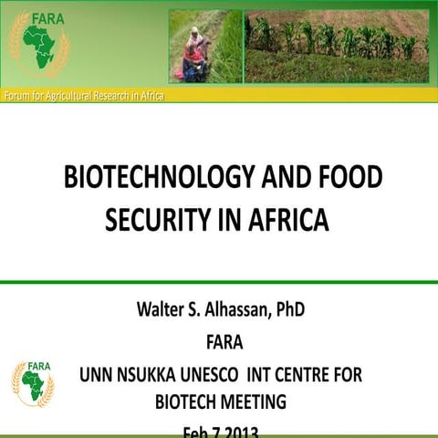 Bio technology and food security | PPTX