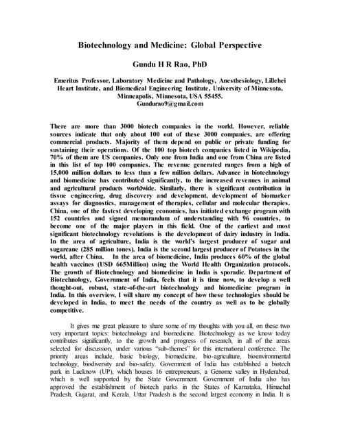 Maharashtra Biotechnology policy 2001 | PDF | Biotech and Biomedical ...