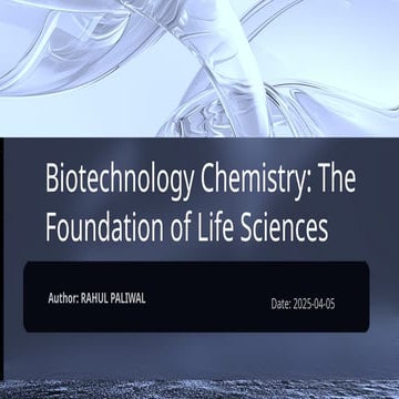 Biotechnology Chemistry_ The.pptx for higher education | PPTX