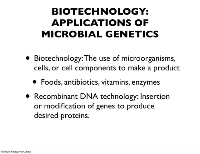 Microbial Biotechnology Scope, Technique and Examples in Therapeutics ...