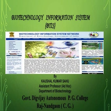 Biotechnology information system {btis} | PPTX