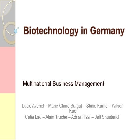 Biotechnology in germany_-_presentation_final | PPT