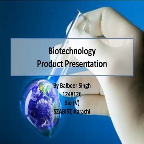 Biotechnology product presentation | PPT