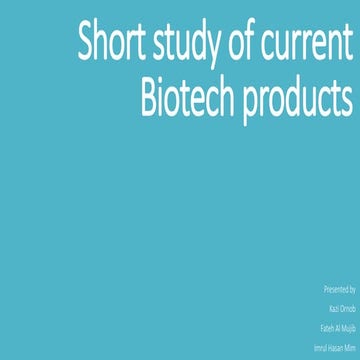Biotech products | PPTX