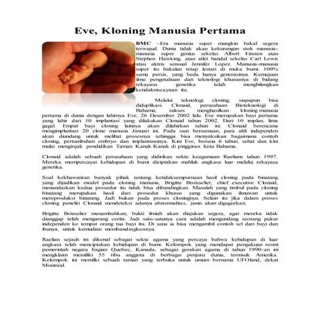 Kloning Manusia | DOCX