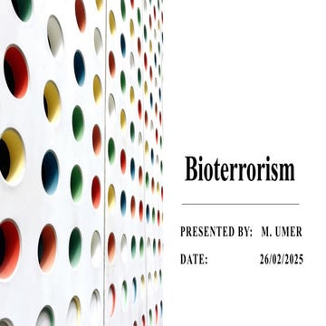Bioterrorism,introduction,types,challenges | PPTX