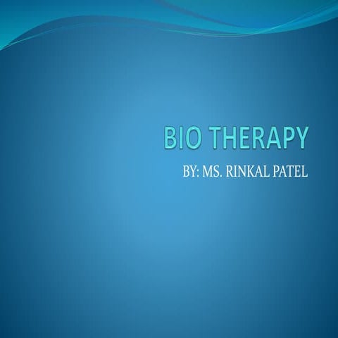 Oncology cancer treatment: BIO THERAPY.pptx