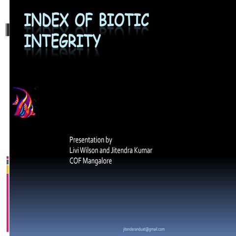 Biotic integrity ppt | PPTX