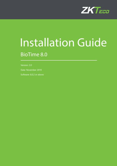 Bio time 8.5 installation guide | PDF | Operating Systems | Computer ...