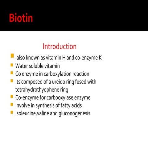 Biotin .. | PPT