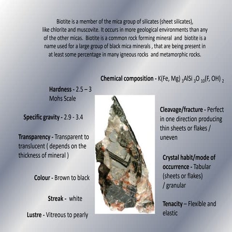 infographic of biotite in geotechnical engineering | PPTX