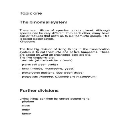 IGCSE Biology Revision Notes | PDF