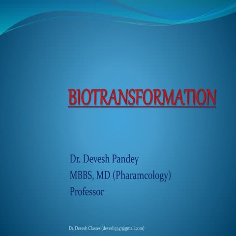 BIOTRANSFORMATION.pptx | Endocrine and Metabolic Diseases | Diseases ...