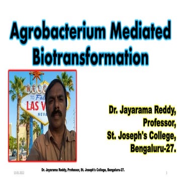 Biotransformation by Dr. Jayarama Reddy, St. Joseph's College ...