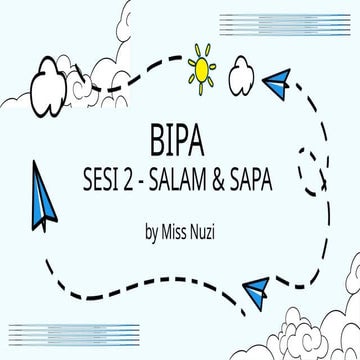 Bahasa Indonesia untuk Penutur Asing - Sesi 2 / Sapaan dan Salam | PPTX