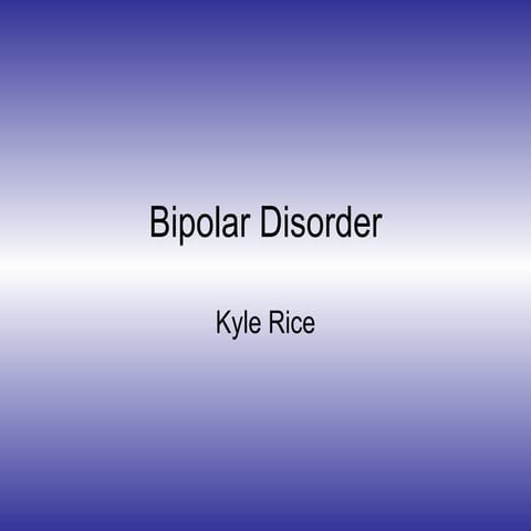 Bipolar disorder | PPT