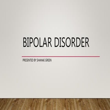 Bipolar disorder | PPT